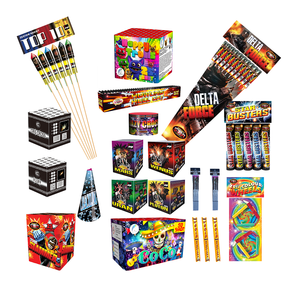 Crazy fireworks display pack 58 fireworks