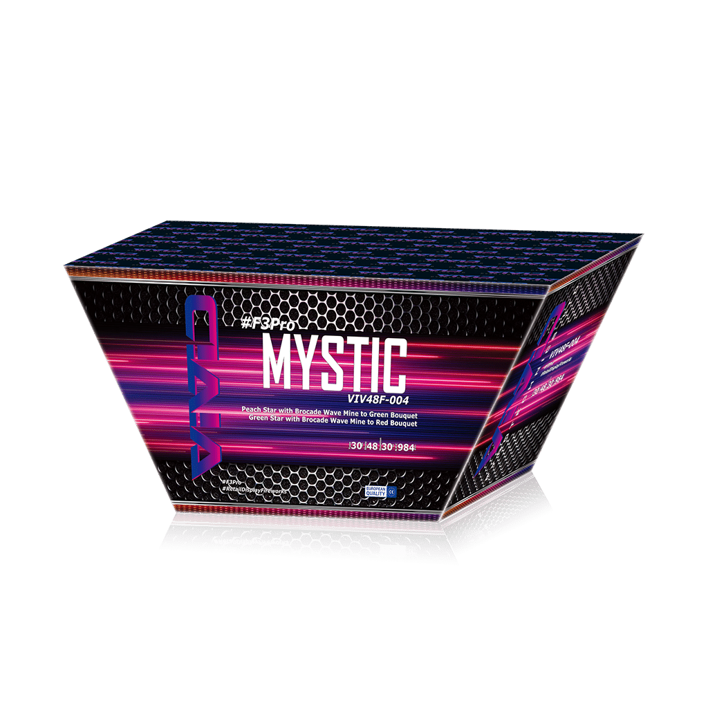 48 shot gorgeous Mystic - lovefireworks.co.uk