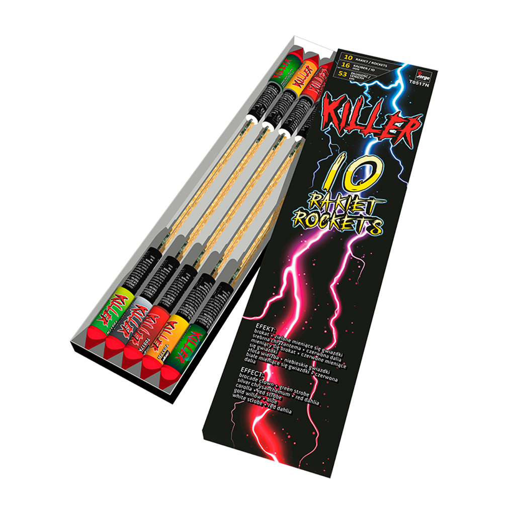 Whoosh! Brilliant Killer Rocket Pack - lovefireworks.co.uk