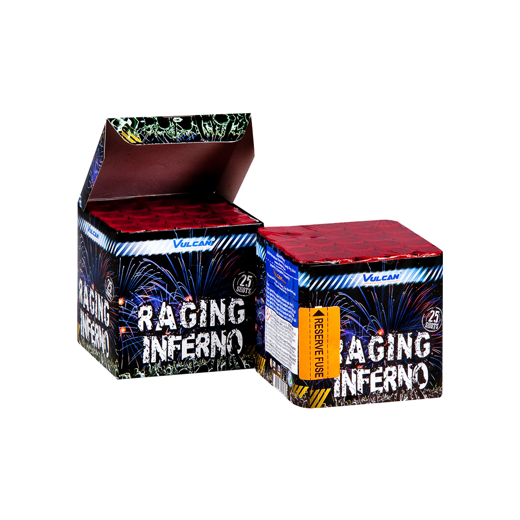 25 shot Raging Inferno by Vulcan - lovefireworks.co.uk