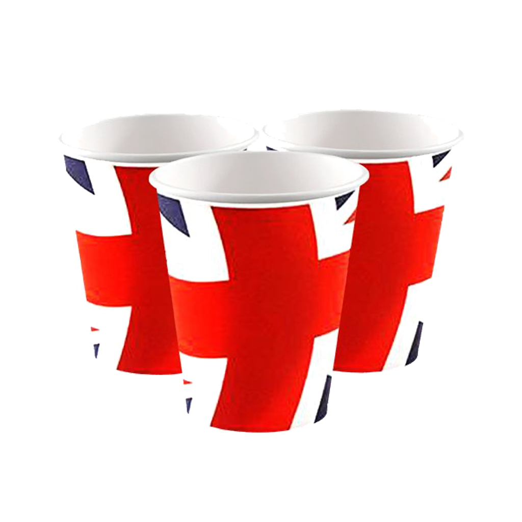 Union Jack paper cups - 10 pack - lovefireworks.co.uk