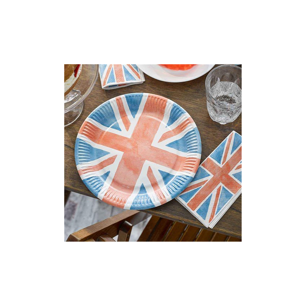 Union Jack paper plates - 8 pack - lovefireworks.co.uk