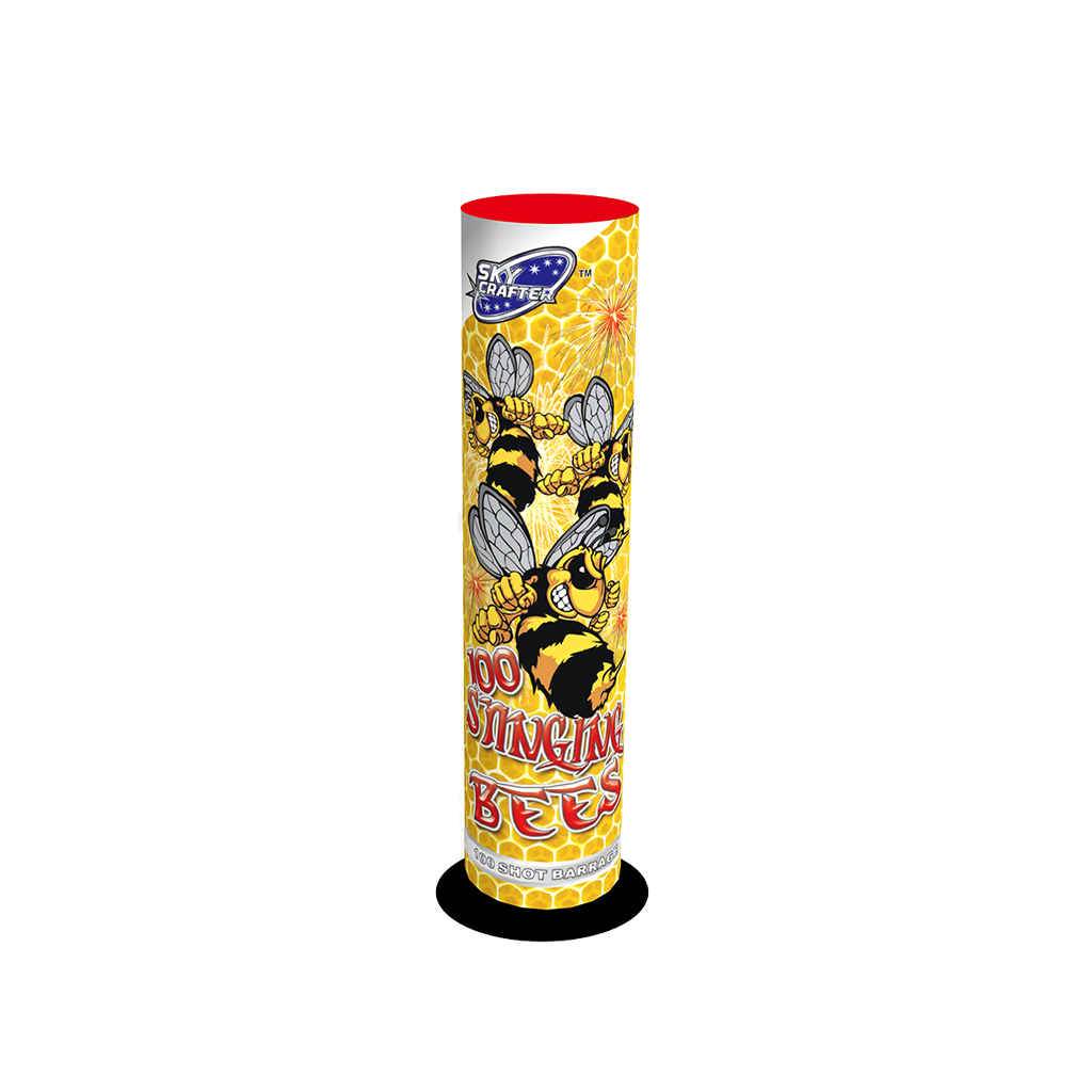 100 shot unique Stinging Bees fountain - lovefireworks.co.uk