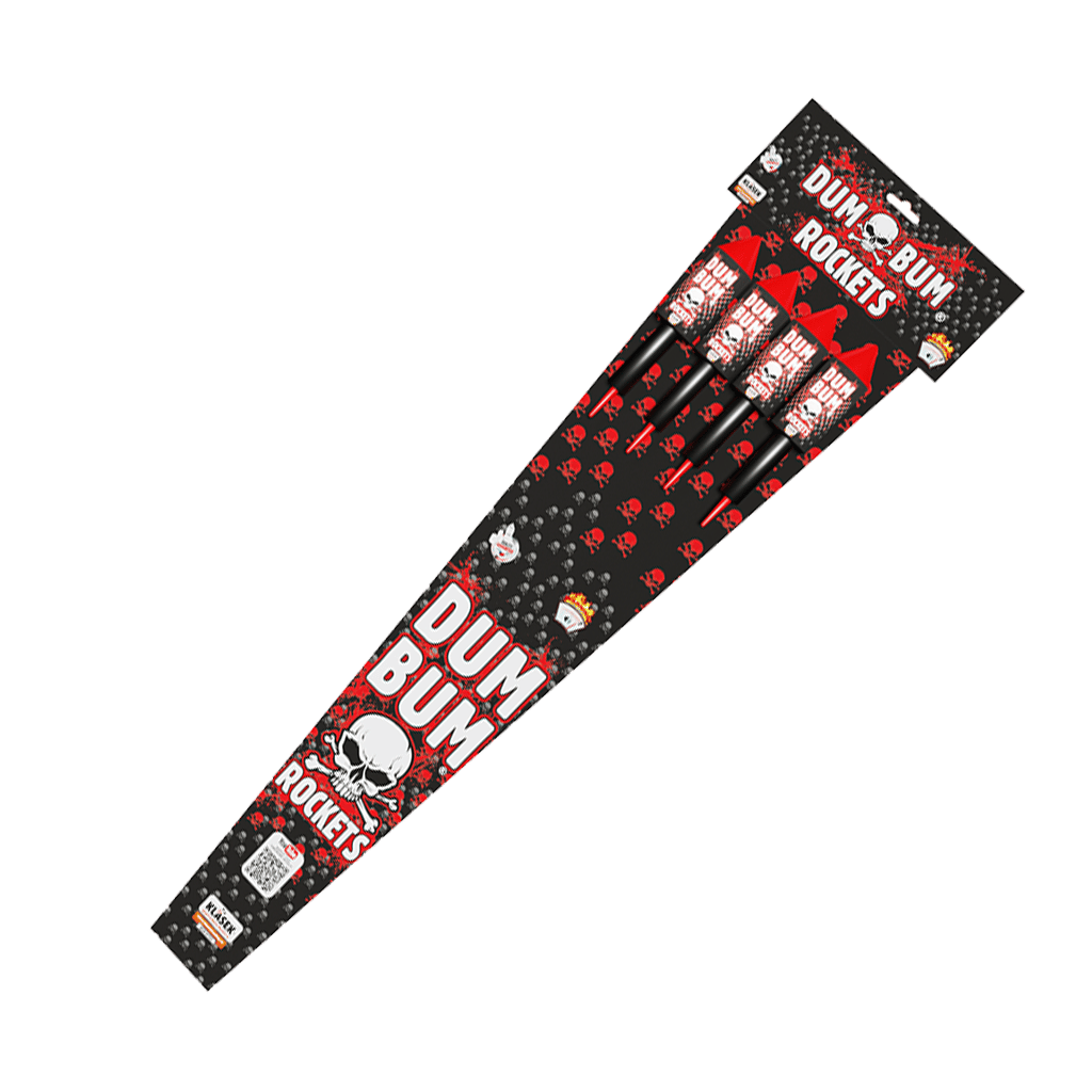 LOUD Dum Bum rocket pack - 4 rockets - lovefireworks.co.uk