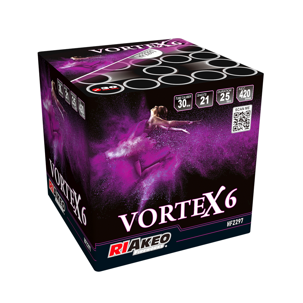 Glorious 21 shot Vortex 6 - lovefireworks.co.uk