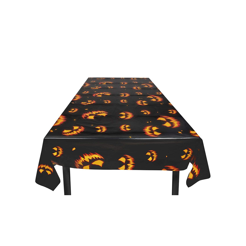 Creepy Pumpkin PE Tablecloth (120 X 180 cm) - lovefireworks.co.uk