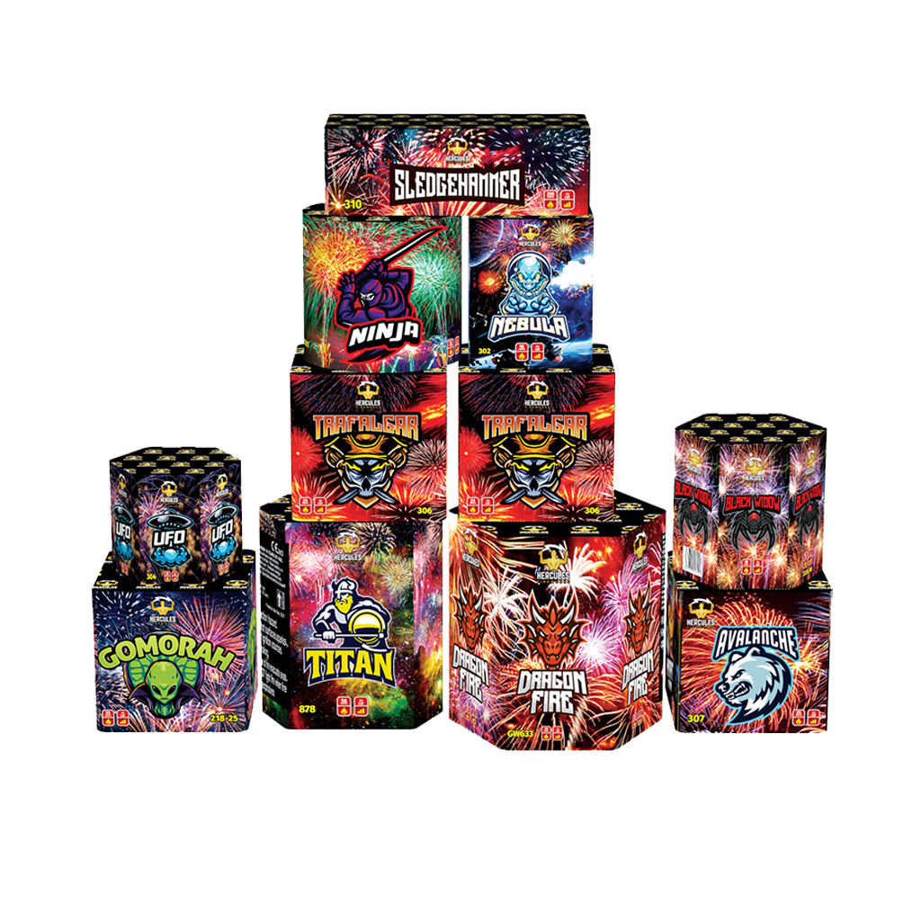 The Hercules Barrage Pack - Unleash the Ultimate Fireworks Display | lovefireworks.co.uk